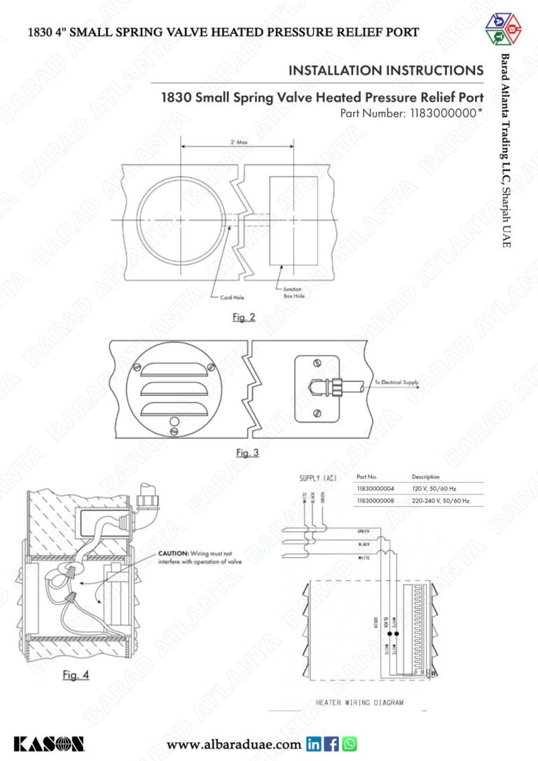 Pressure Relief Port 4" KASON 1830 - Barad Atlanta
