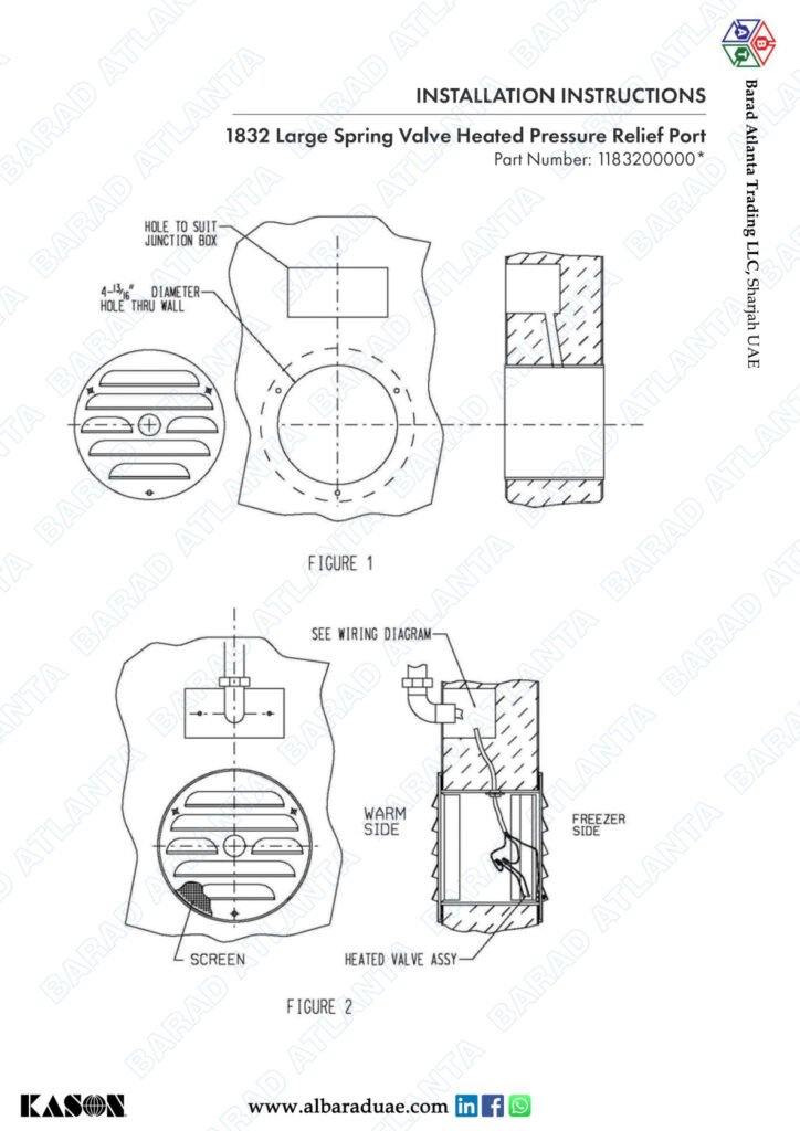 Pressure Relief Port 6” KASON 1832 LARGE SPRING VALVE' HEATED PRESSURE ...