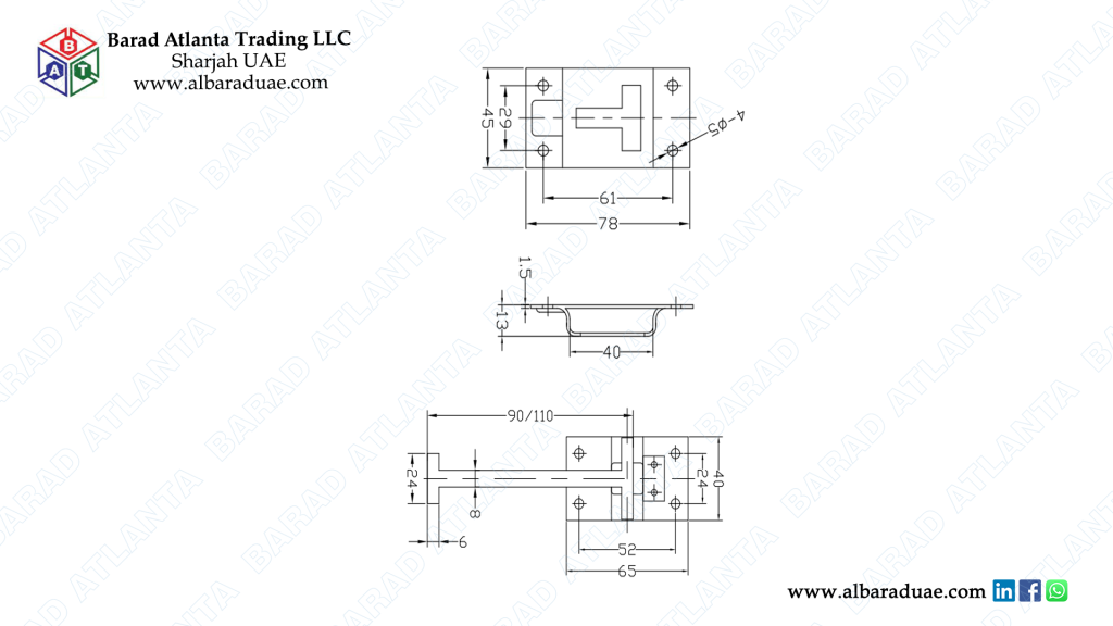 Door Holder Retainer Stainless Steel - Barad Atlanta